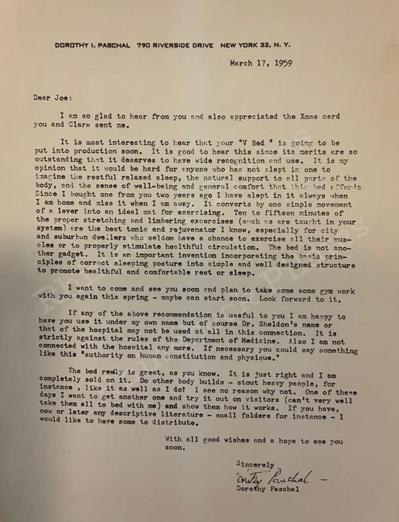 Letters | Pilates History Research - Rhinebeck Pilates